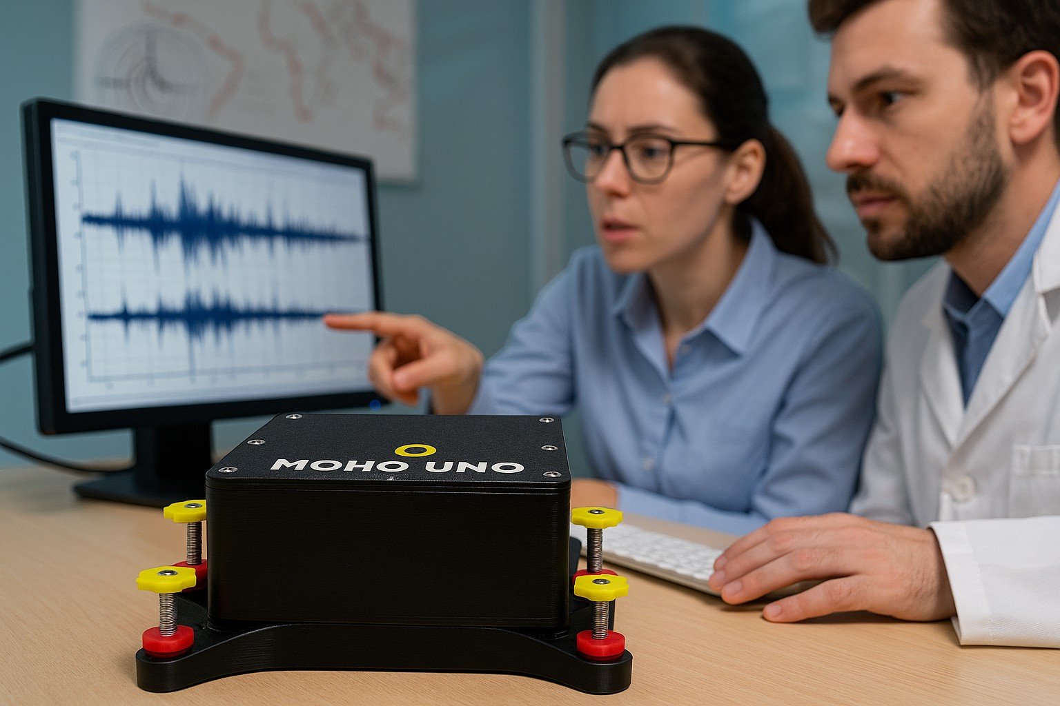 MOHO UNO – Compact Uniaxial Seismograph with 24-bit